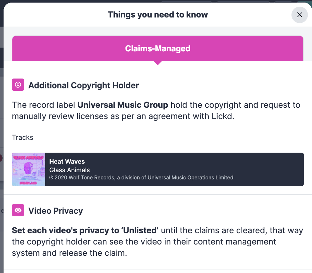 I've had a copyright claim on my video, what do I do now?